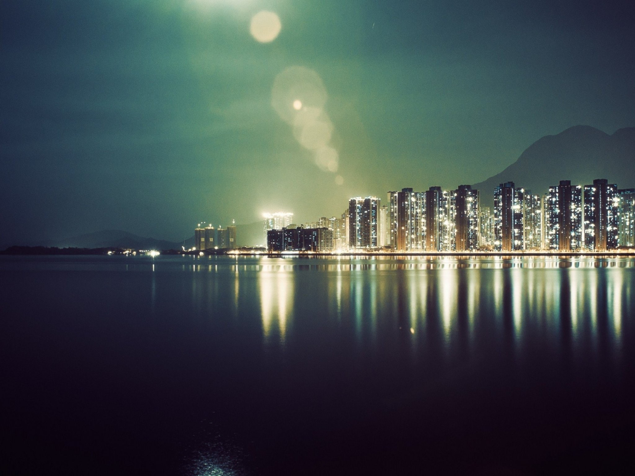 Infrared photography night view reflections - IMG